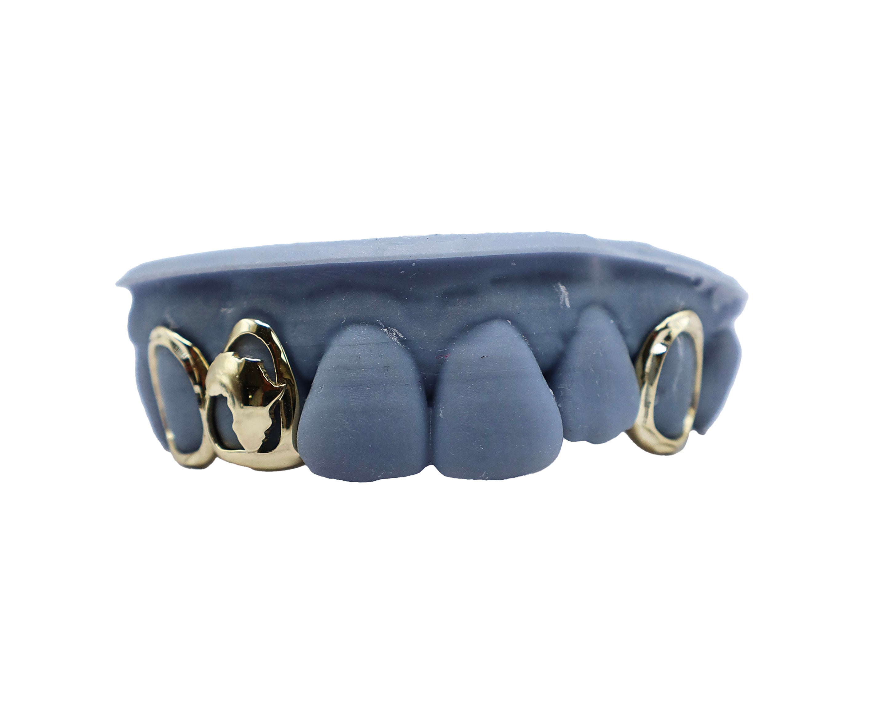 3D Africa Grillz w Diamond Cut Open Faces - Luxe Grillz
