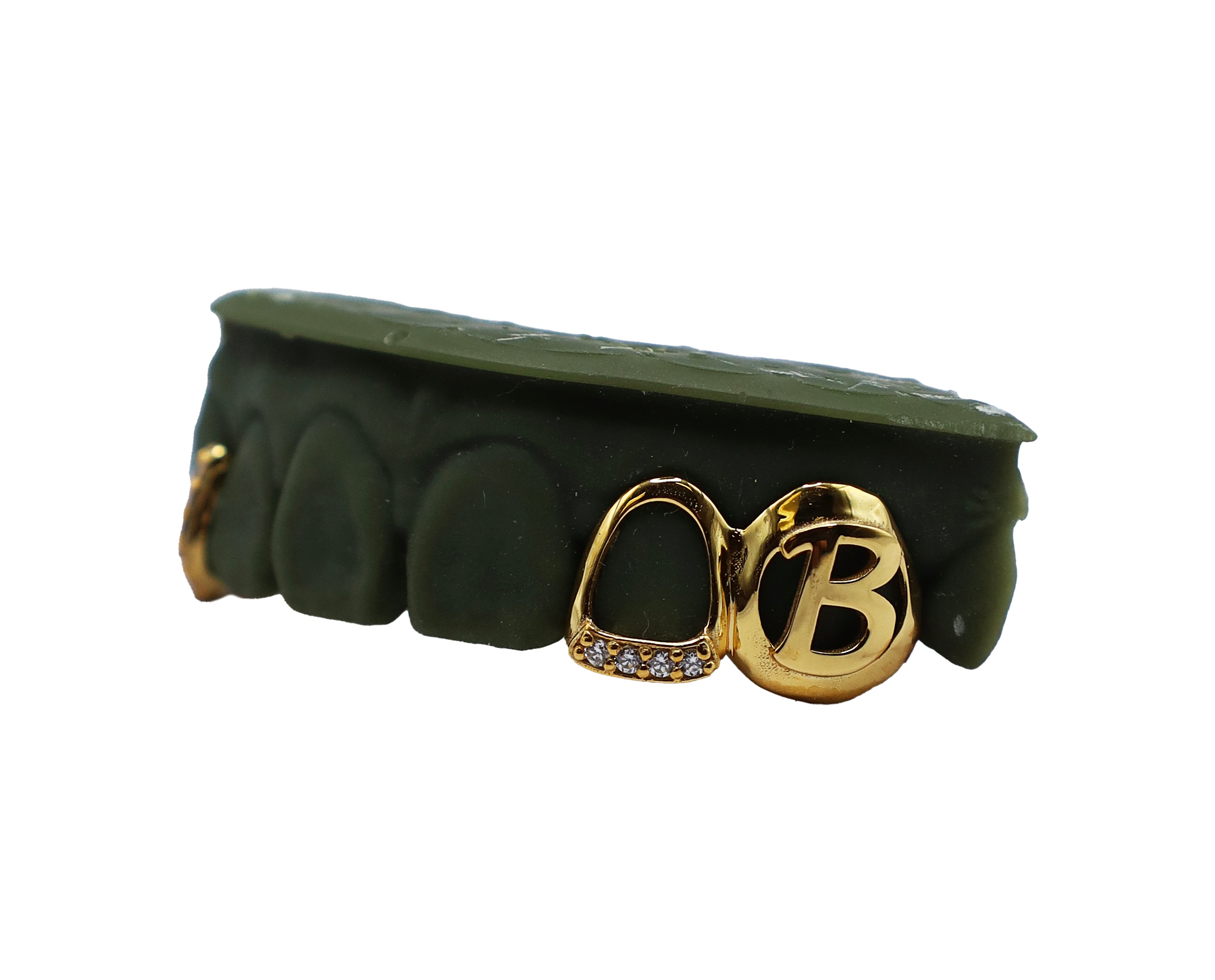 Buy 3D Fang Grillz w Diamond Tip Open Face and Diamond Gap Filler ...