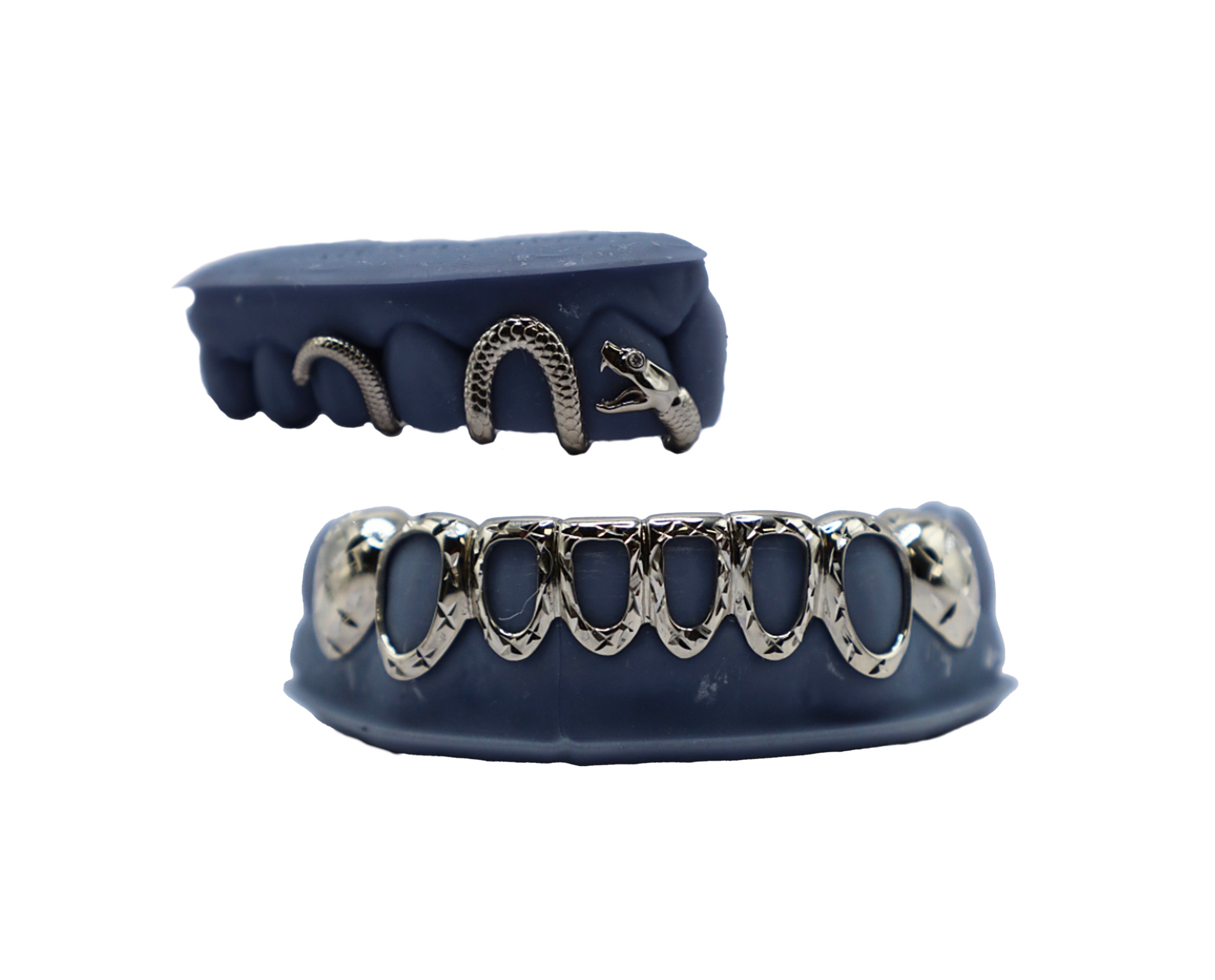 3D Snake Grillz w Bottom 8 Grillz - Luxe Grillz