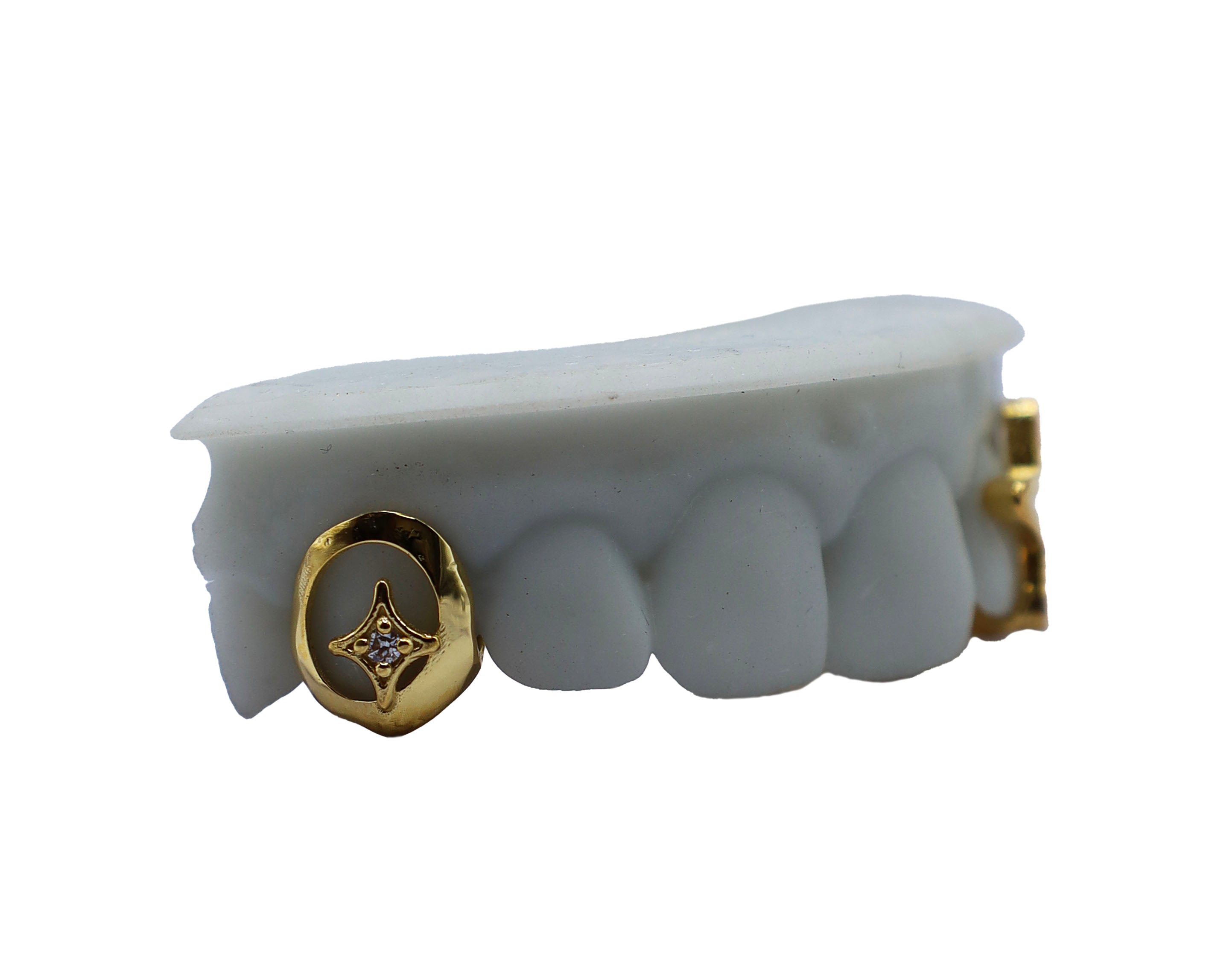 3D Star Grillz Combo w Diamonds - Luxe Grillz