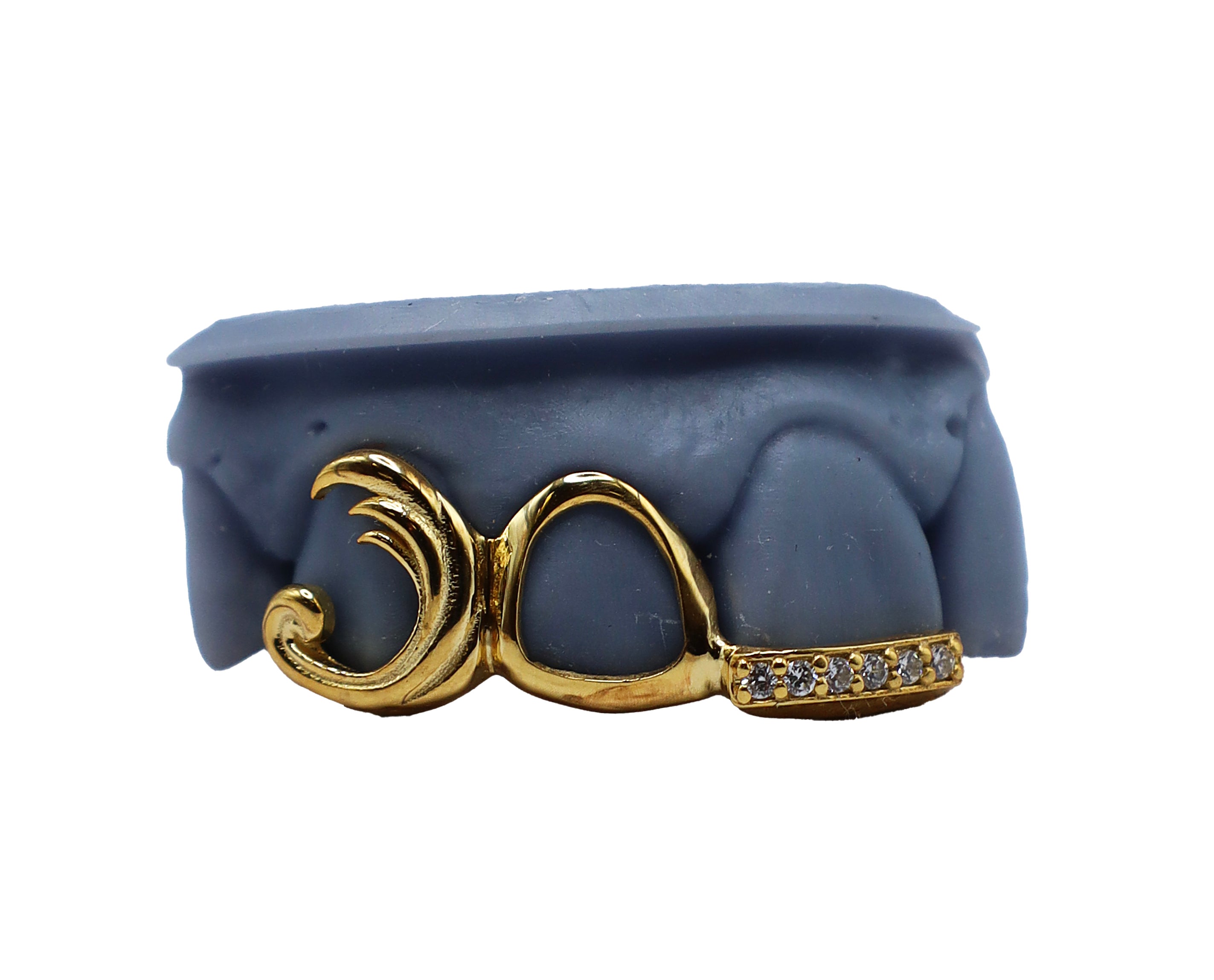 3D Wave Grillz w Diamond Tip - Luxe Grillz