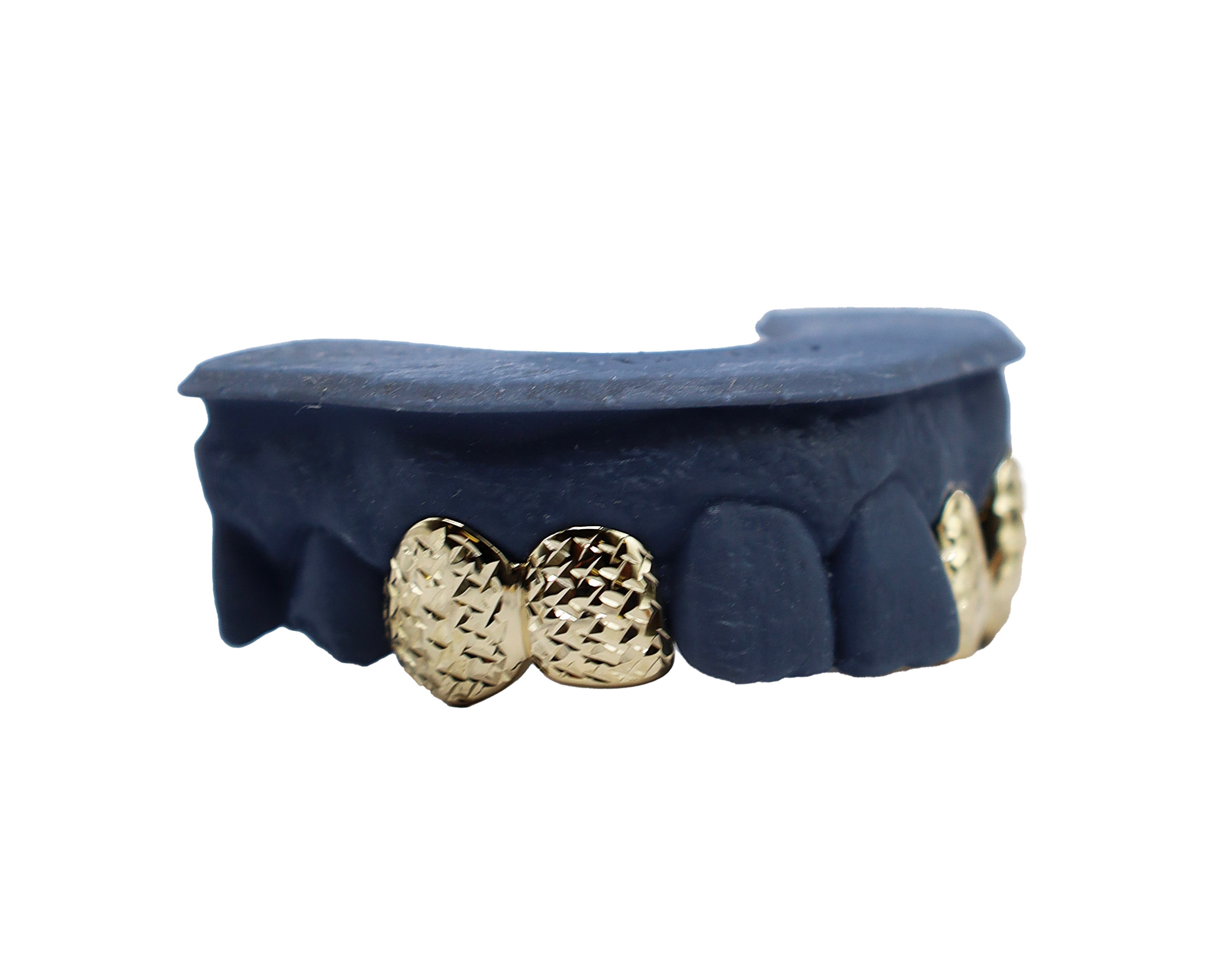 Buy 4 Teeth Grillz w Diamond Cuts in Solid Gold - Authentic – Luxe Grillz