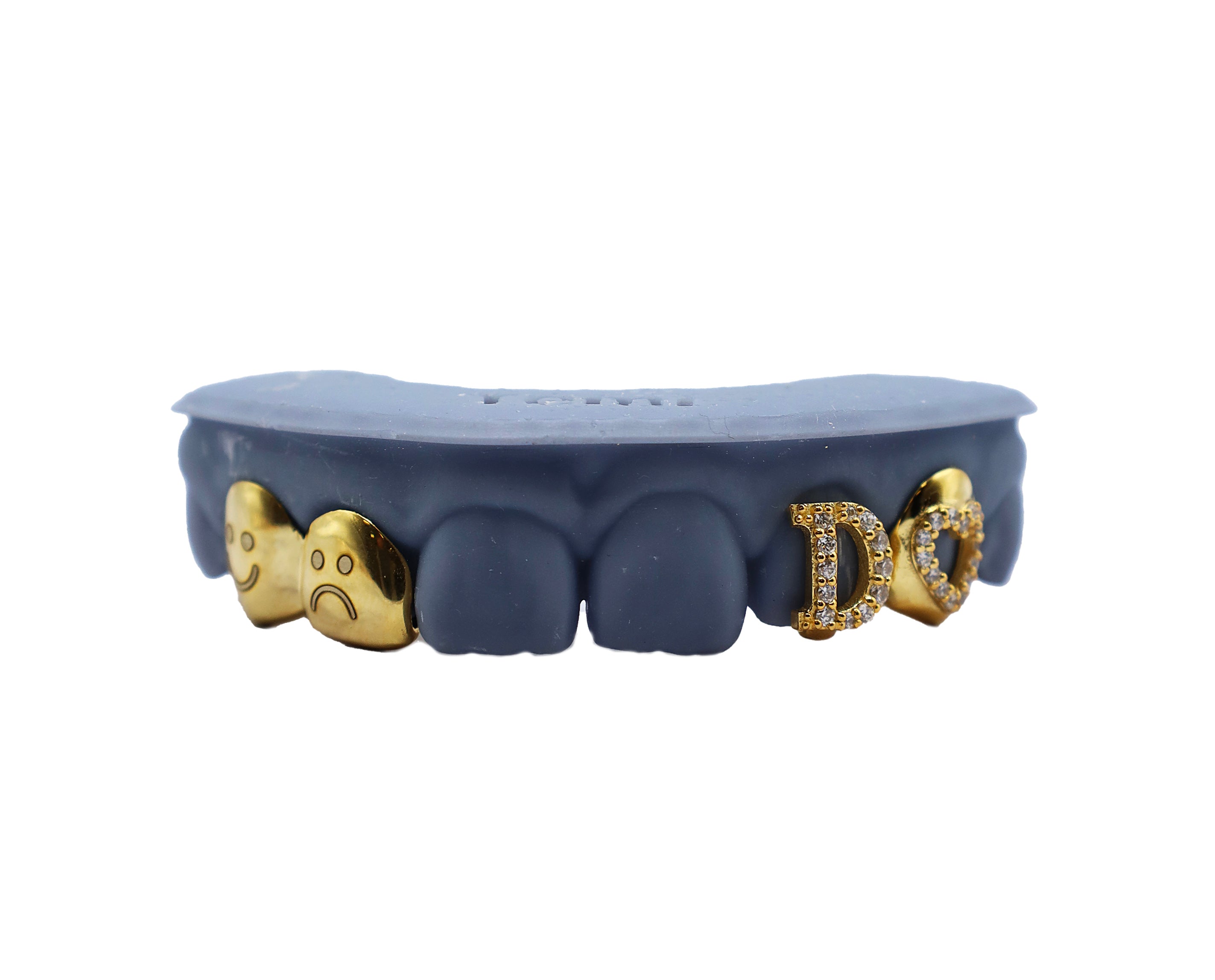 4 Tooth Grillz w 3D Letters - Luxe Grillz