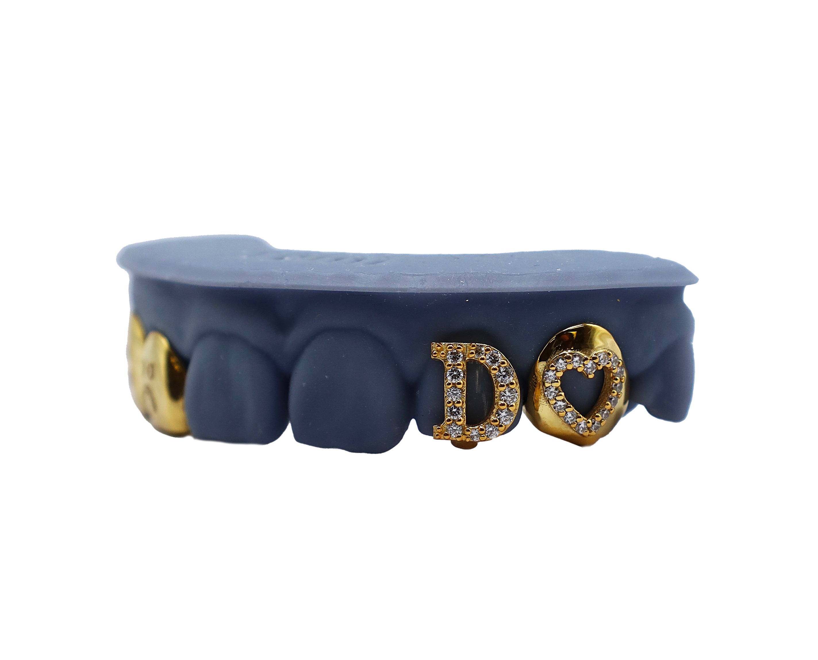 4 Tooth Grillz w 3D Letters - Luxe Grillz