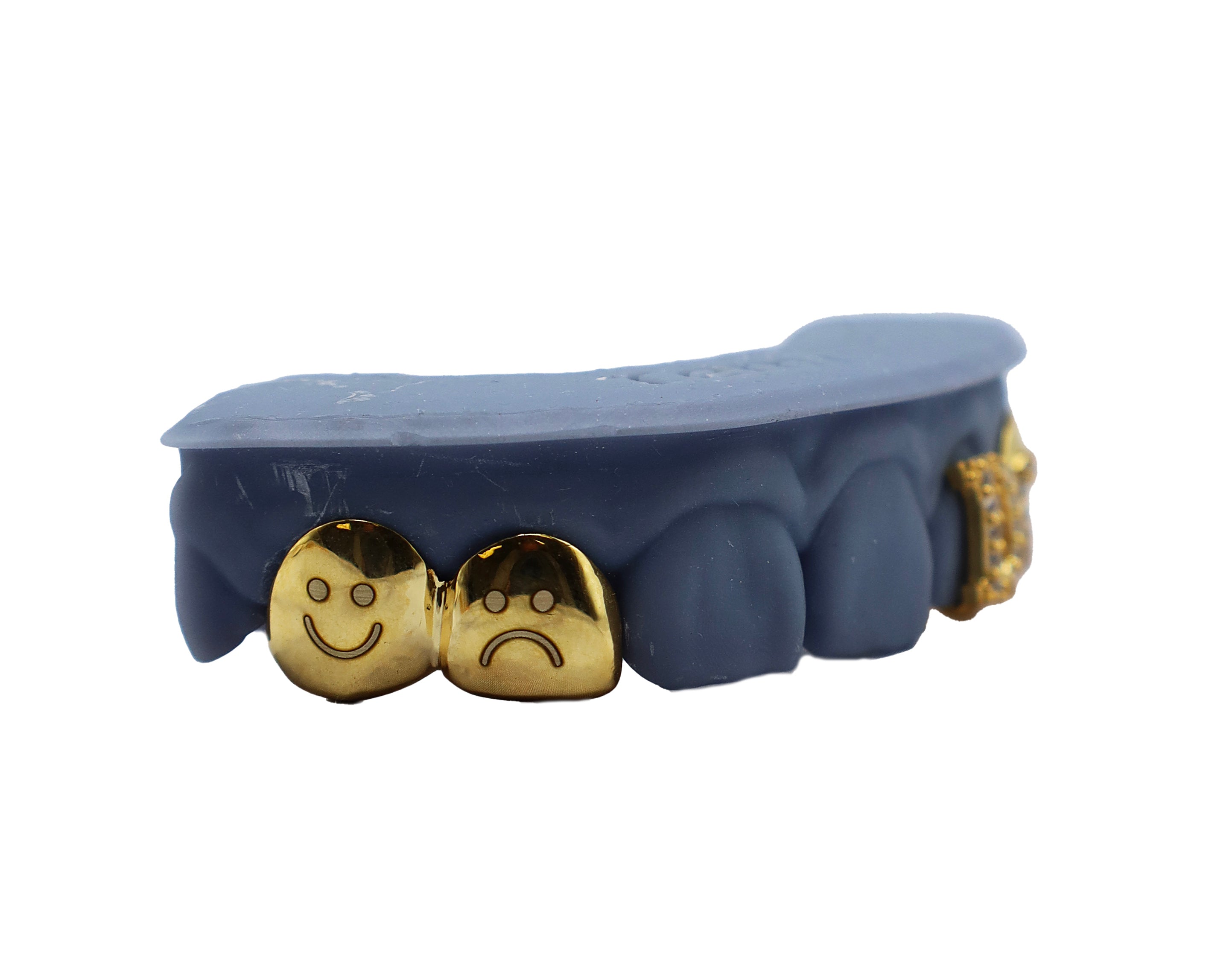 4 Tooth Grillz w 3D Letters - Luxe Grillz