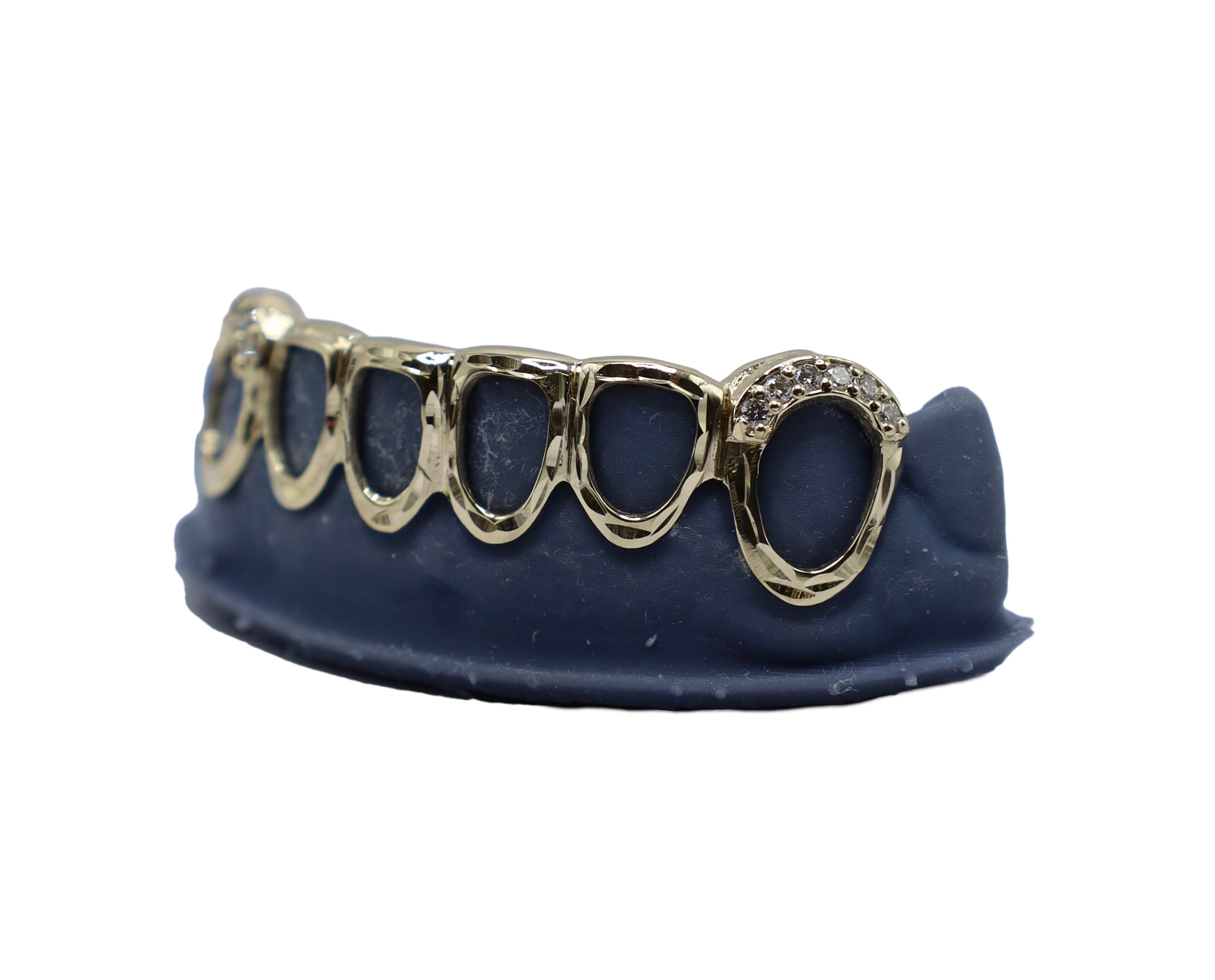 Buy Bottom 6 Open Face Grillz w Diamond Cuts and Diamond Tip Canines ...