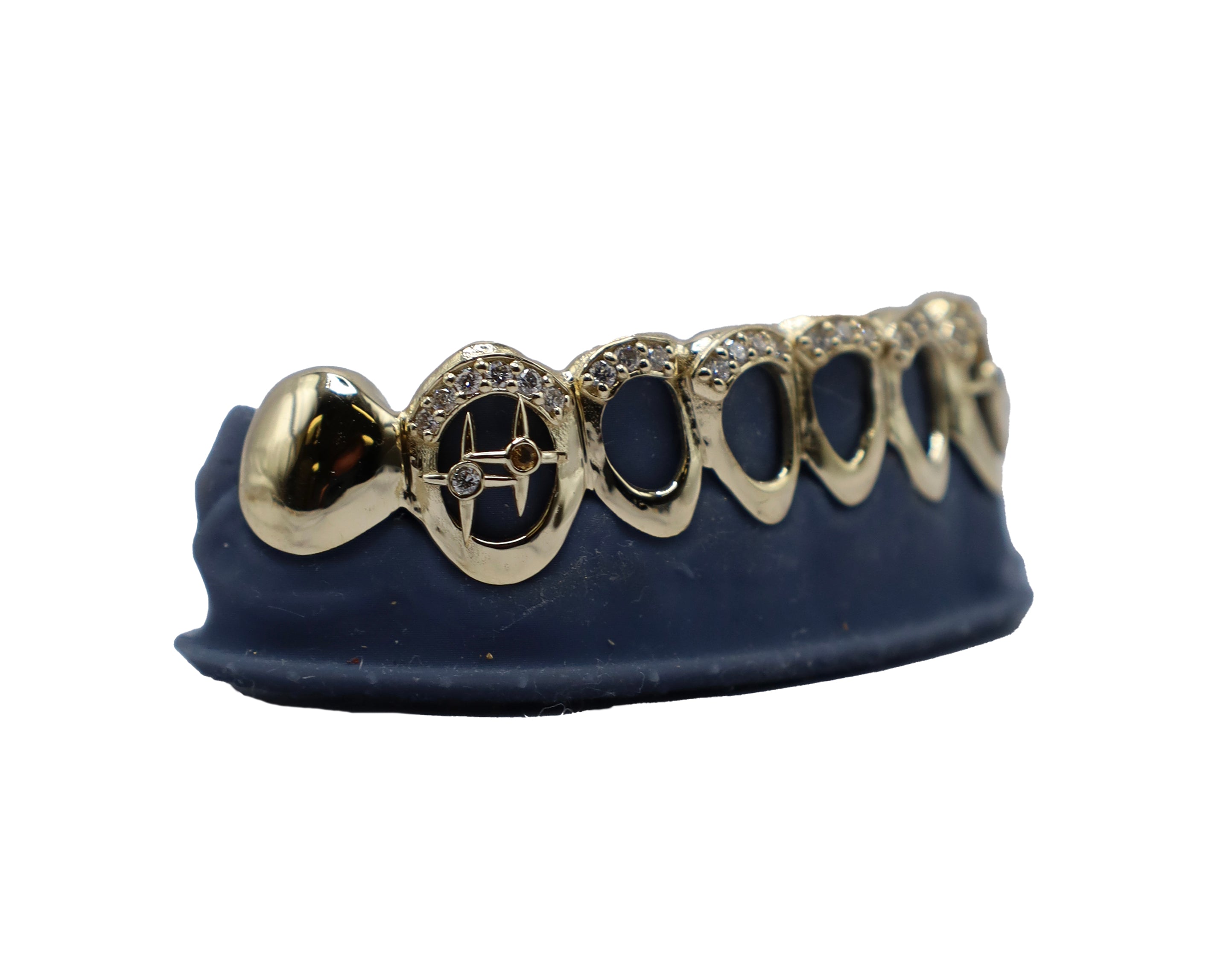 Top & Bottom 8 Diamond Star Grillz - Luxe Grillz