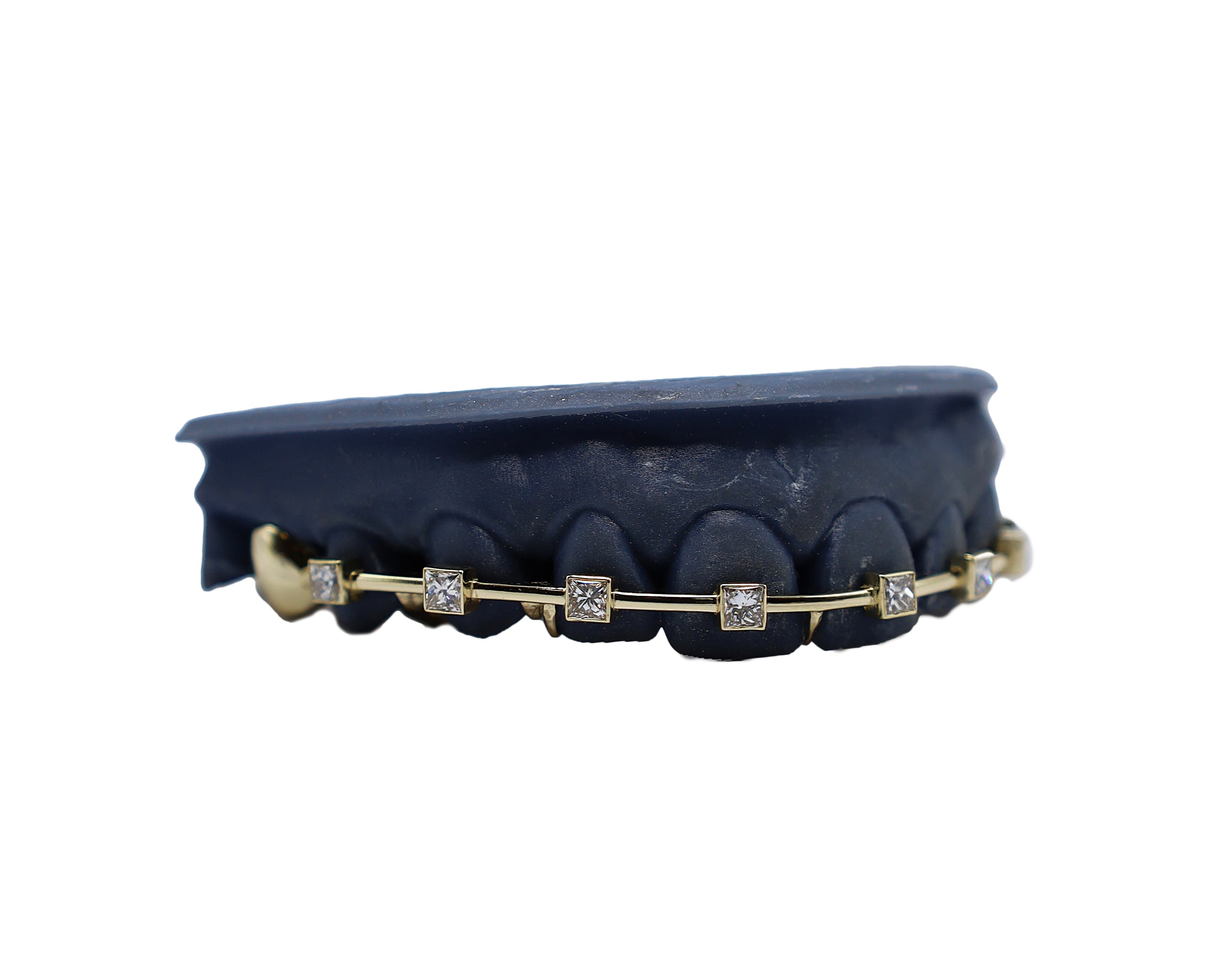 Buy Braces Grillz w Princess Cut Diamonds - 100% Authentic – Luxe Grillz