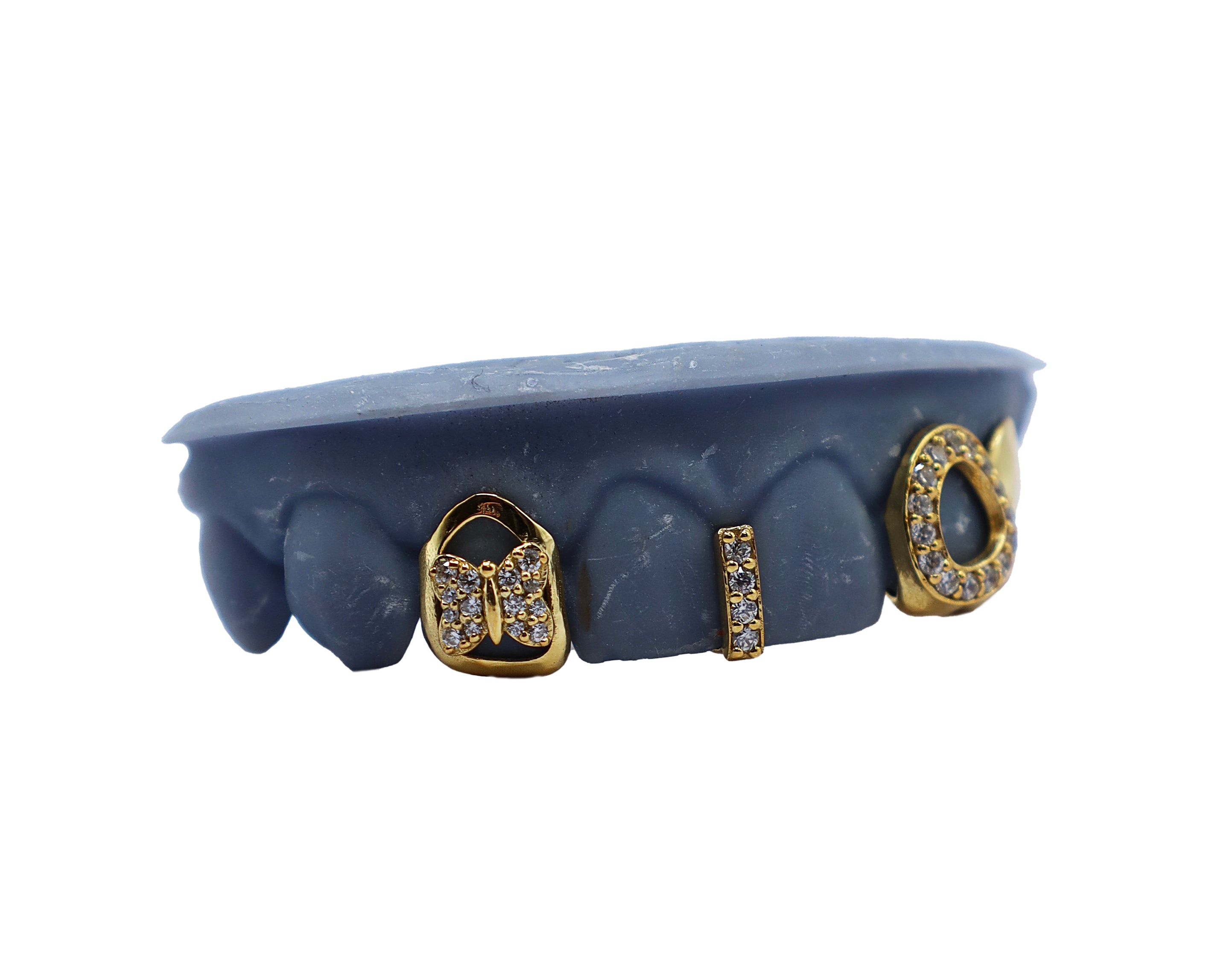 Diamond Butterfly and Diamond Open Face Grillz - Luxe Grillz