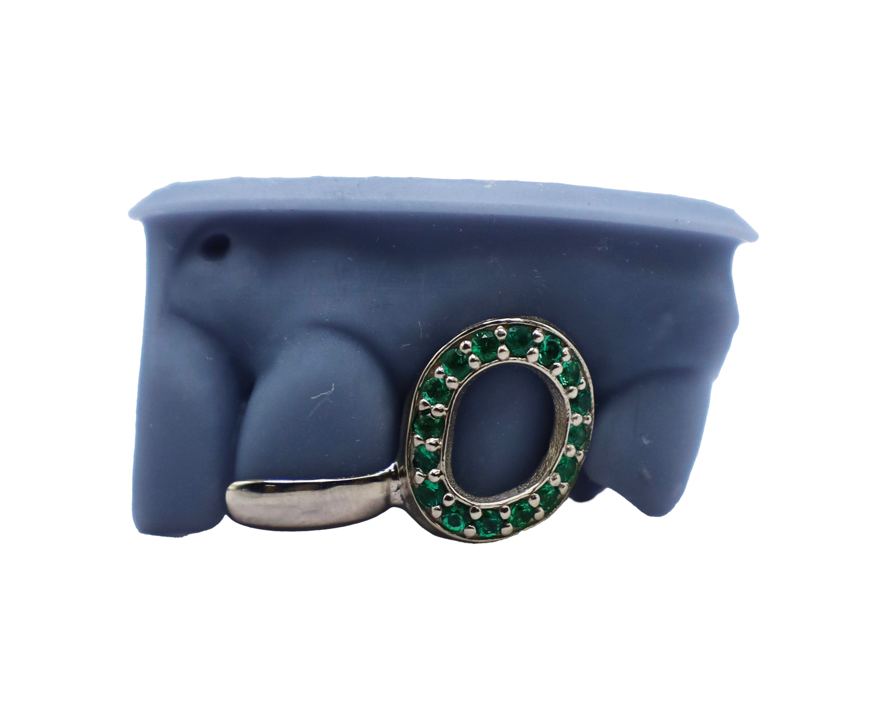 Emerald Open Face Grillz w Floating Tip - Luxe Grillz