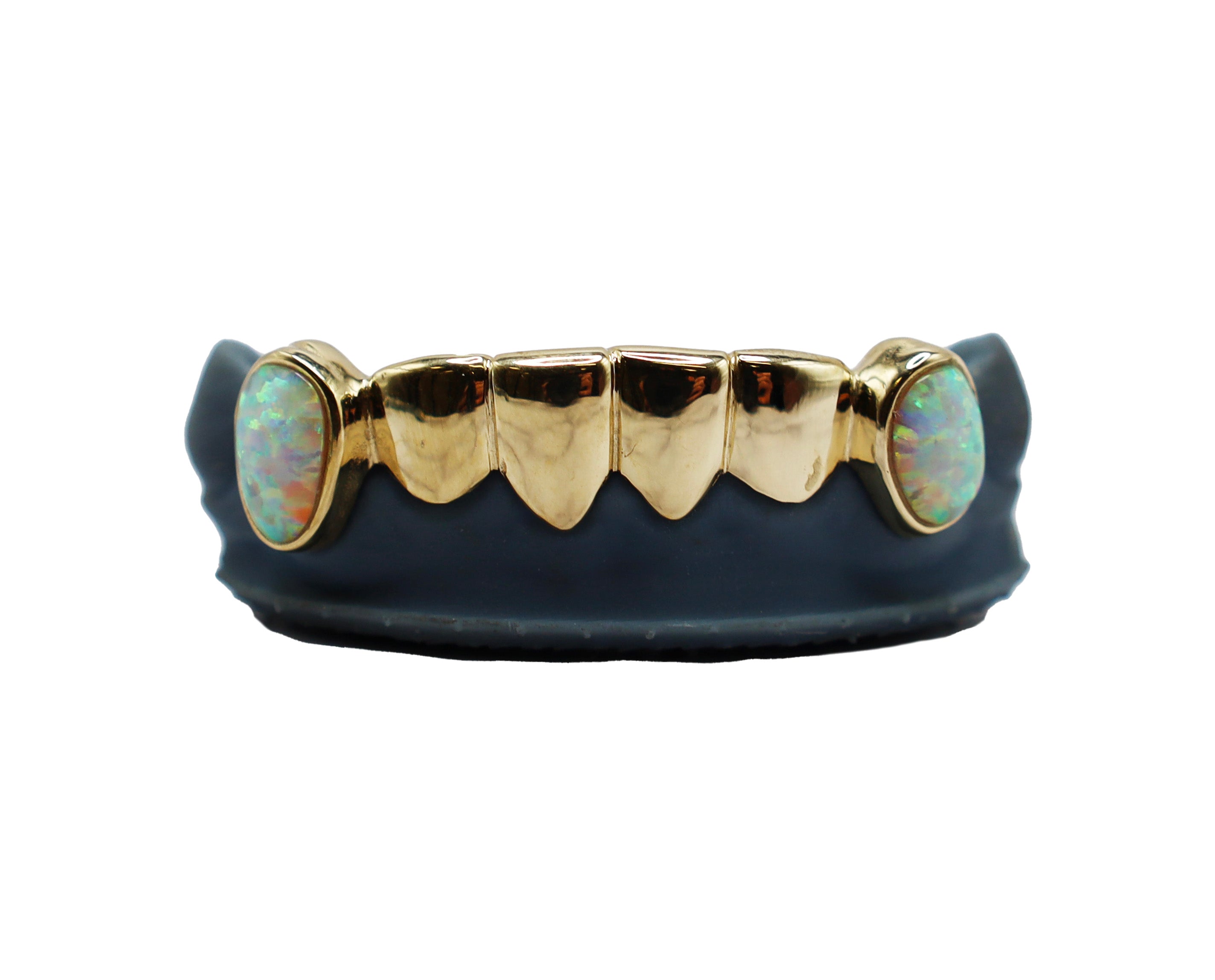 Bottom Gold Grillz With Fangs
