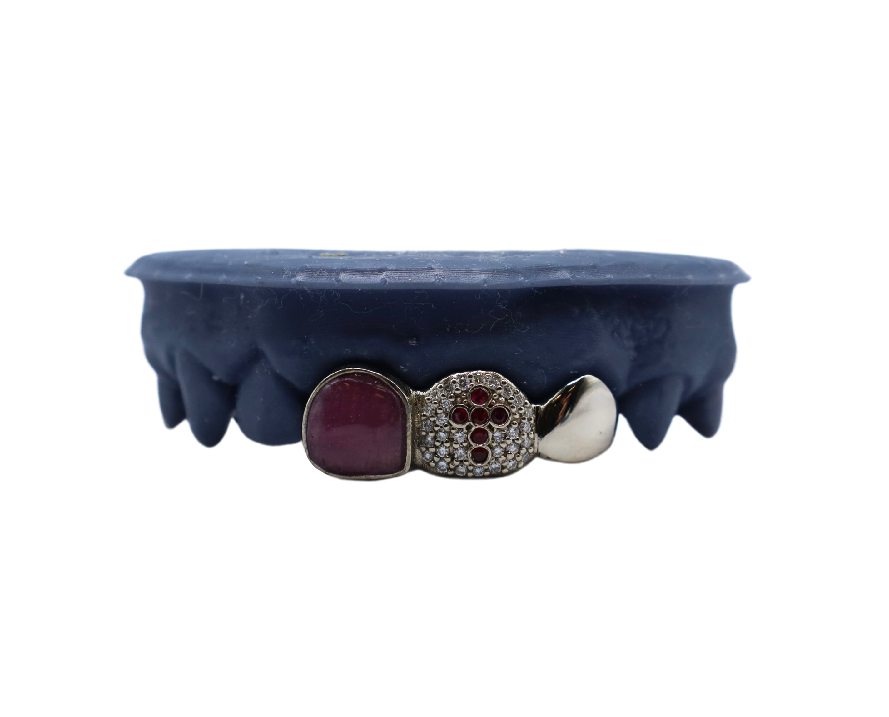 Buy Diamond and Ruby Cross Grillz w Ruby Inlay Tooth – Luxe Grillz
