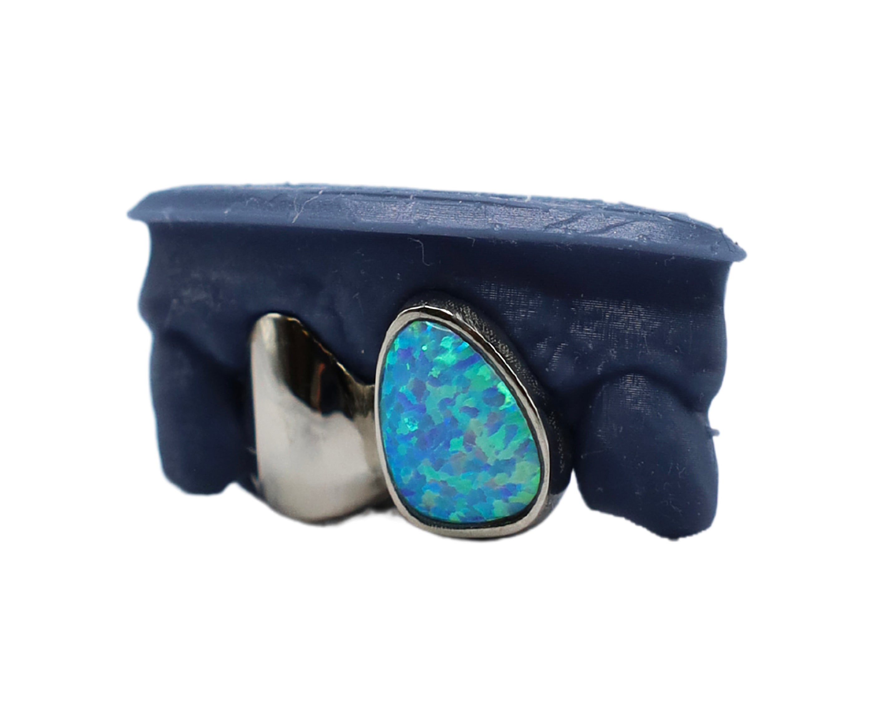 Buy Opal Fang Grillz w Solid Gold Tooth | 100% Authentic – Luxe Grillz