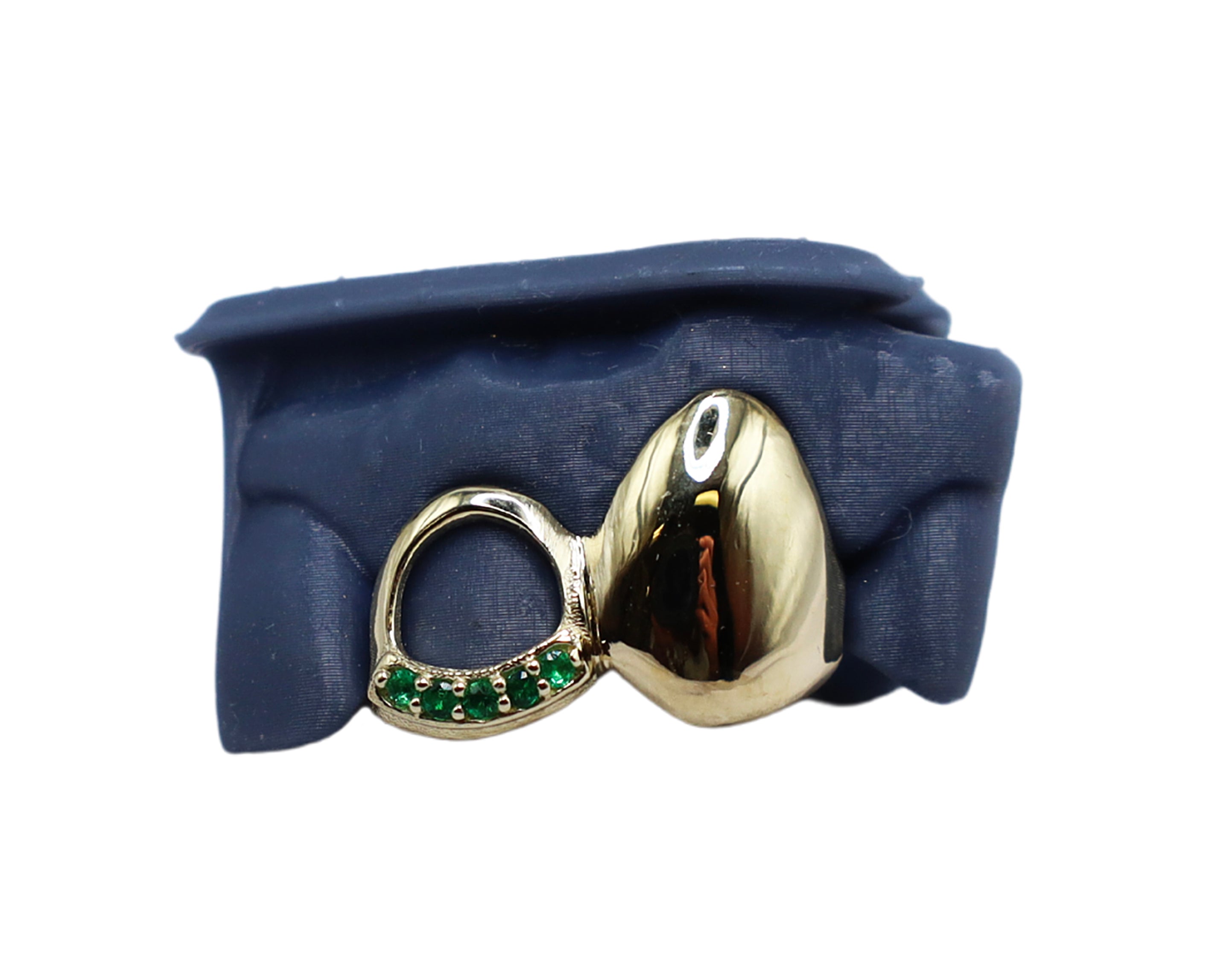 Buy Emerald Tip Open Face Grillz w Solid Gold Tooth – Luxe Grillz