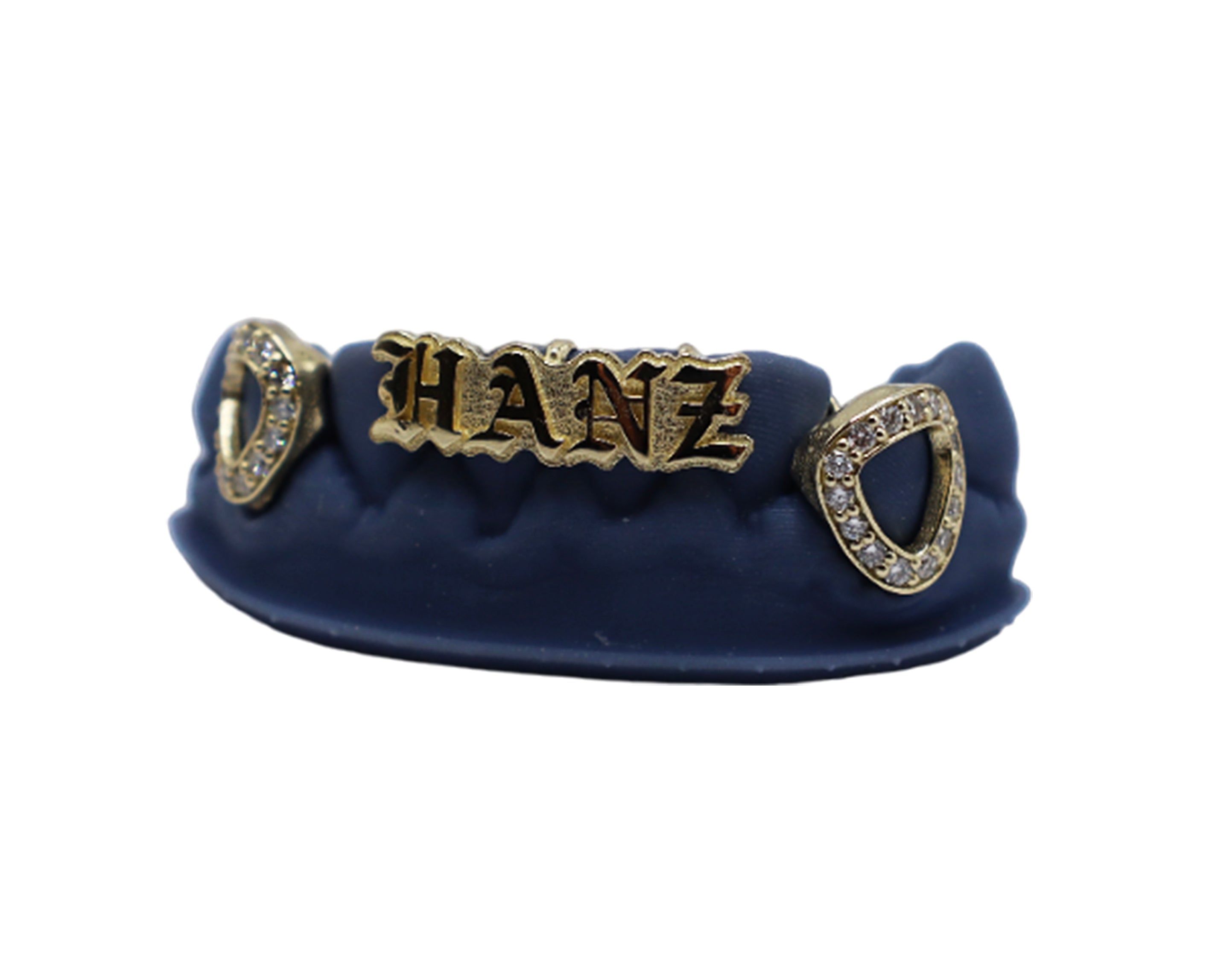 Buy Diamond Open Face Grillz w 3D Custom Letters – Luxe Grillz