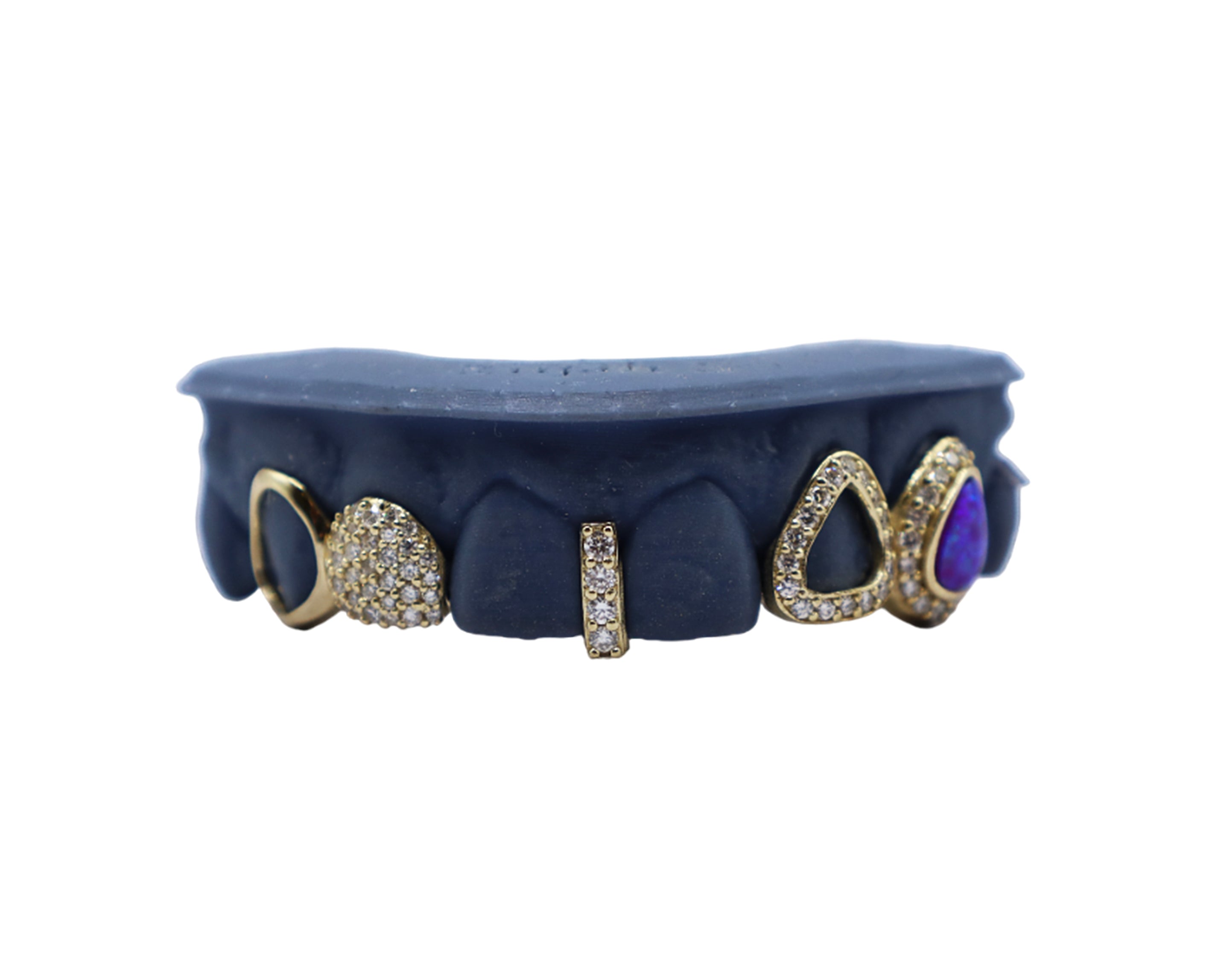Buy Opal and Diamond Fang Grillz w Diamond Open Face – Luxe Grillz