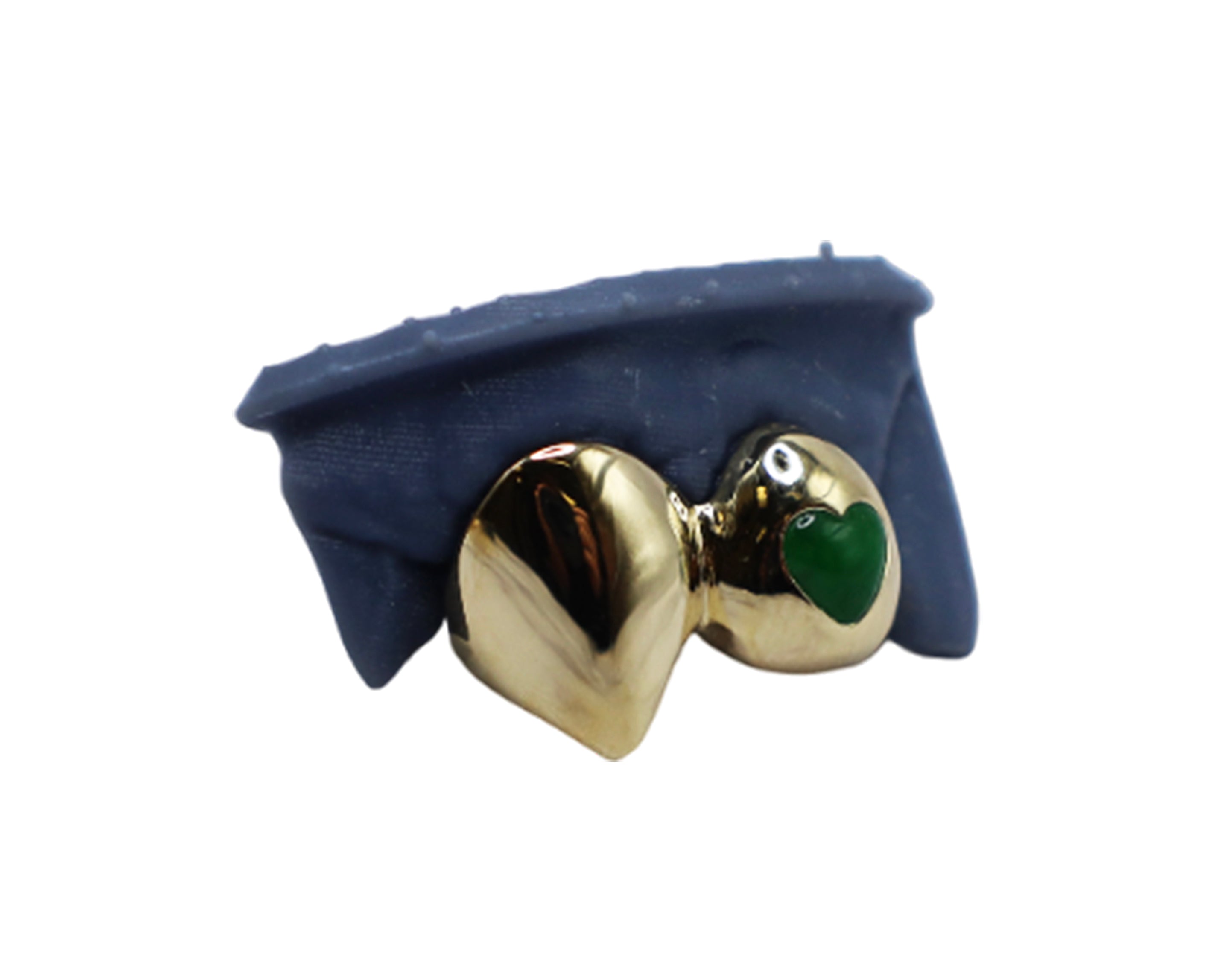 Jade Heart Fang Two Tooth Grillz – Luxe Grillz