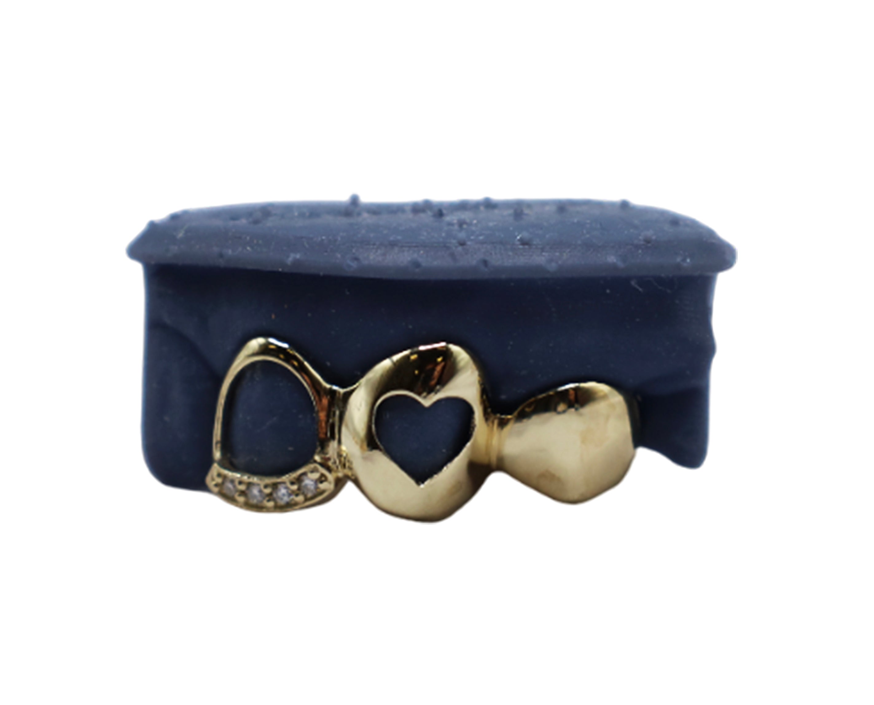 Buy 3 Tooth Grillz w Heart Cut Out and Diamond Tip – Luxe Grillz