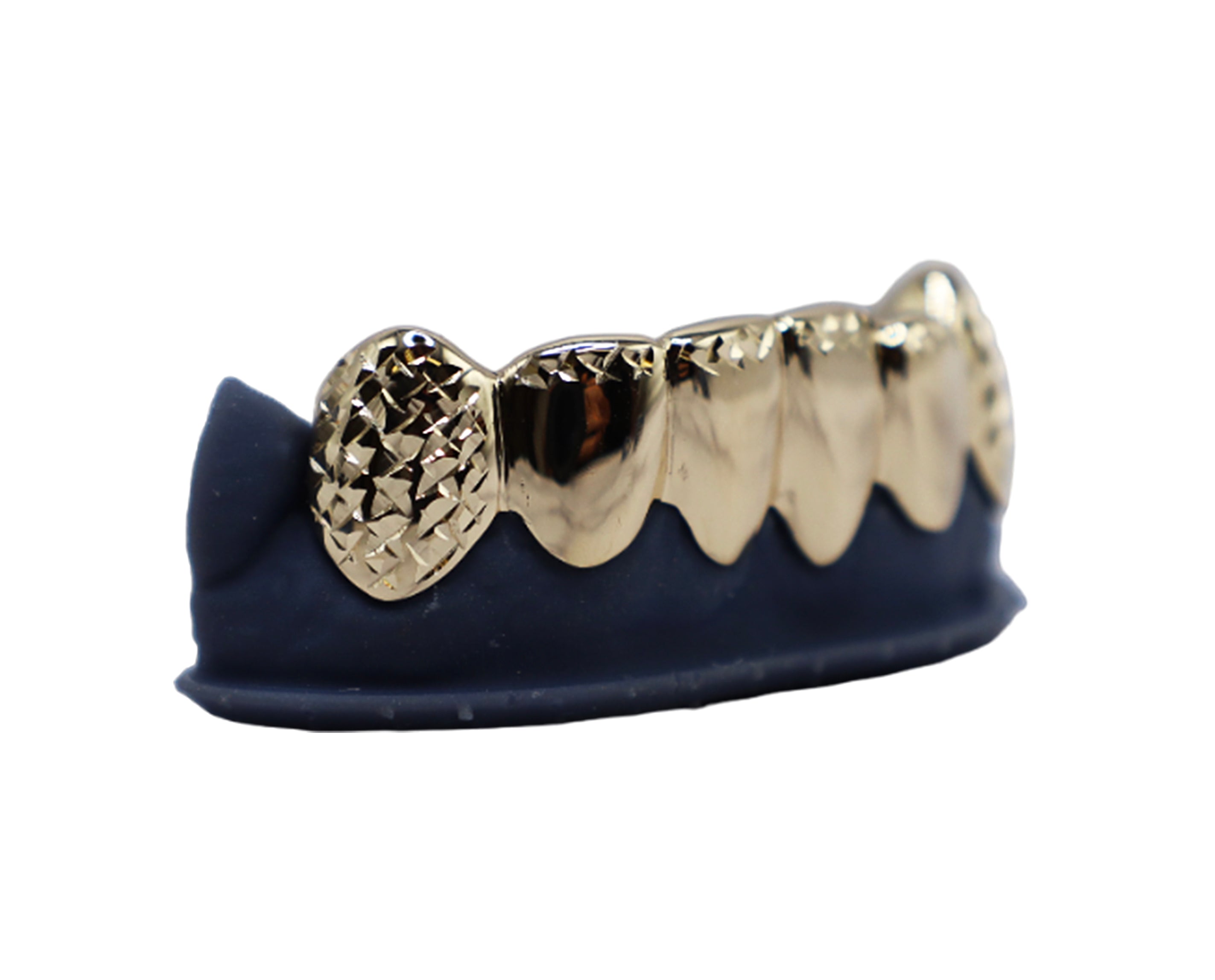 Buy Bottom 6 Grillz w Diamond Cut Fangs and Tips – Luxe Grillz