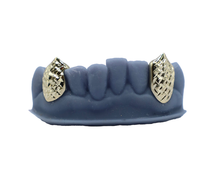 Sharp Diamond Cut Fang Grillz - Luxe Grillz