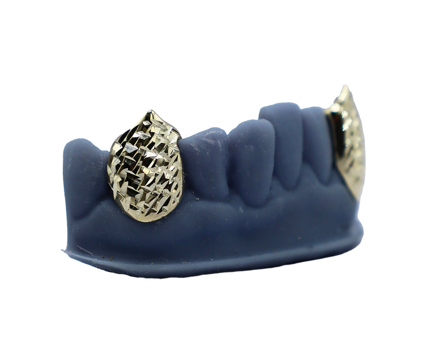 Sharp Diamond Cut Fang Grillz - Luxe Grillz