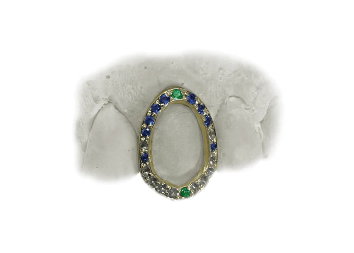 Sapphire Emerald Tooth Grillz – Luxe Grillz