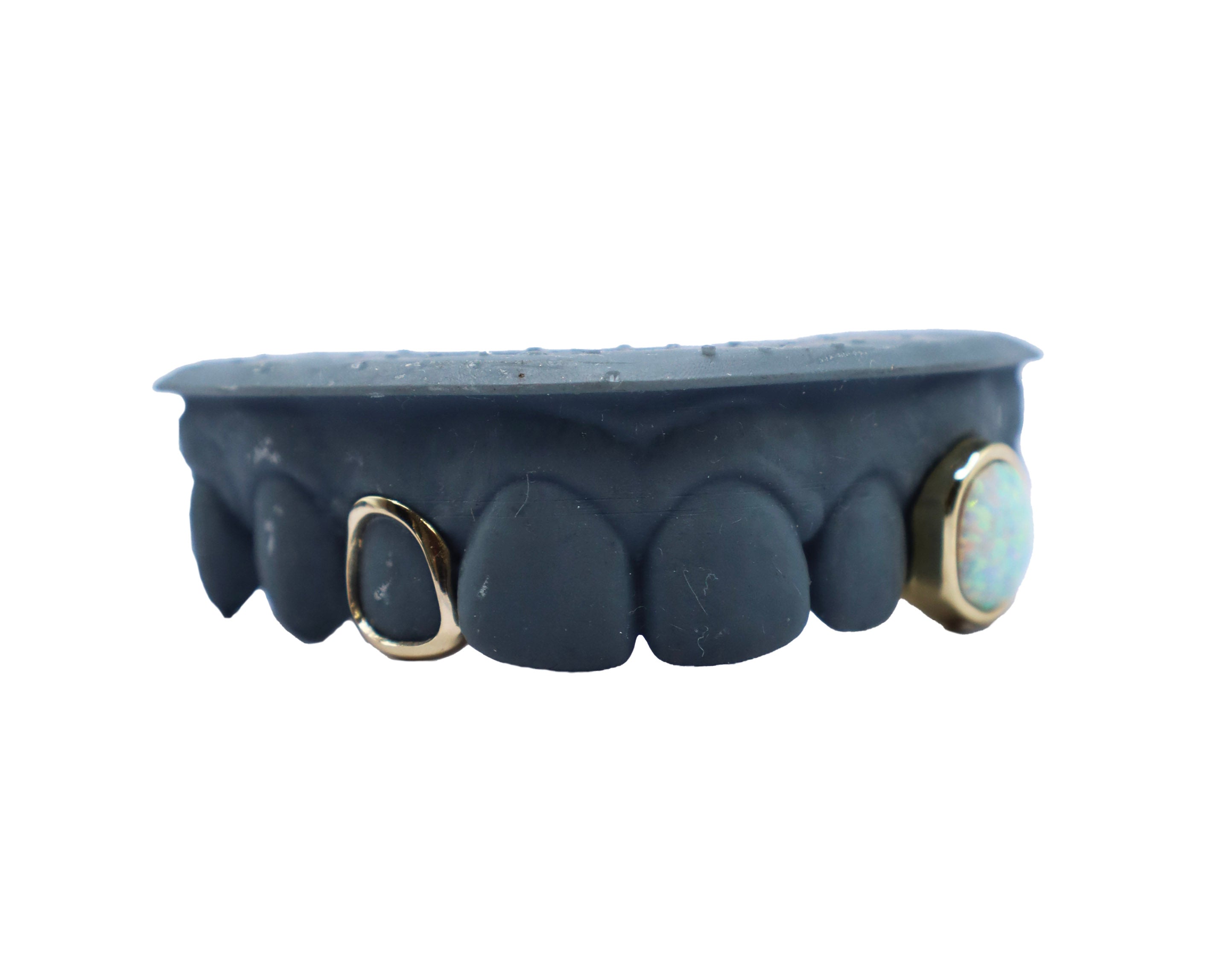Single Tooth Opal Fang Grillz w Open Face - Luxe Grillz