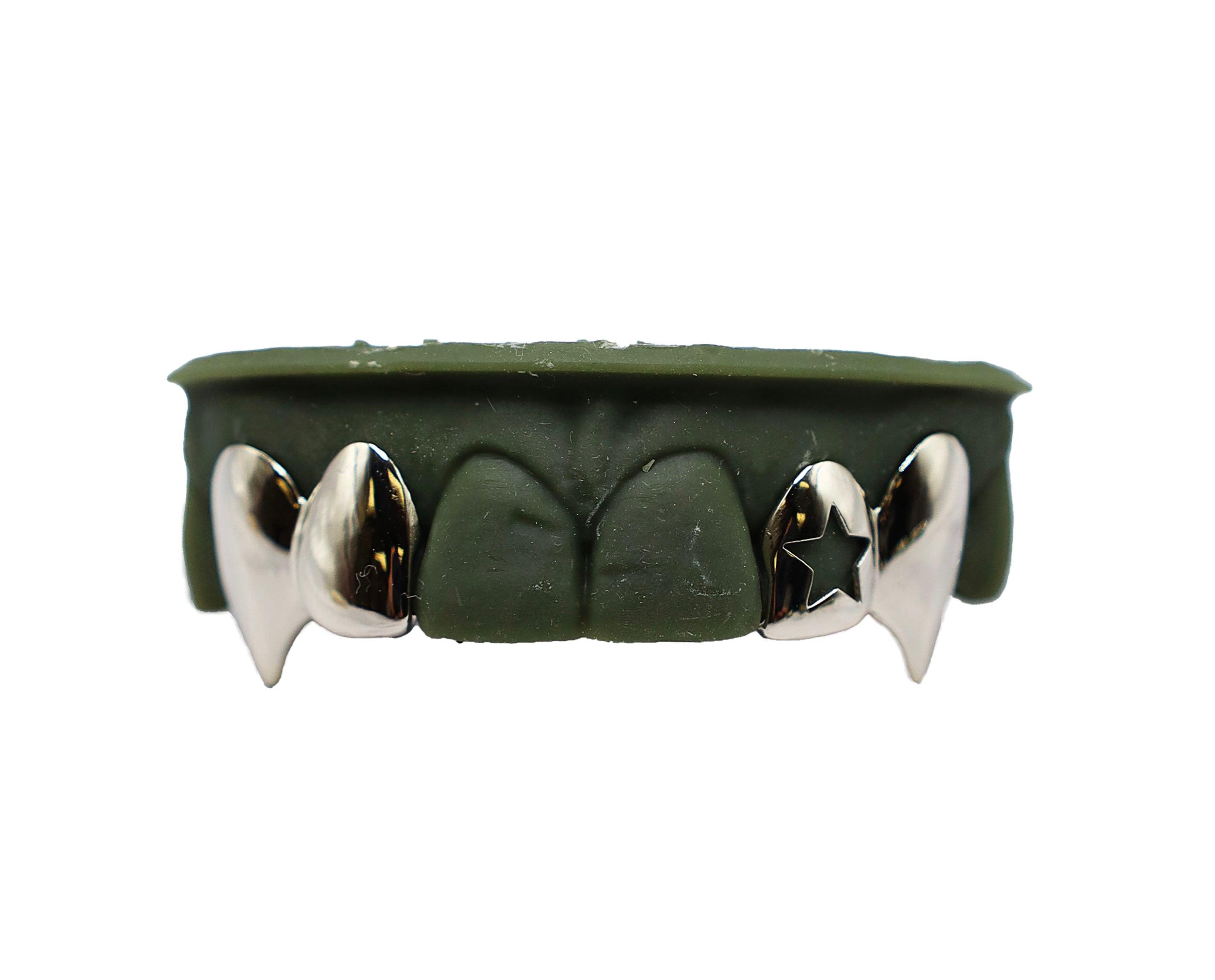 Star Cut Sharp Fang Grillz 14K - Luxe Grillz