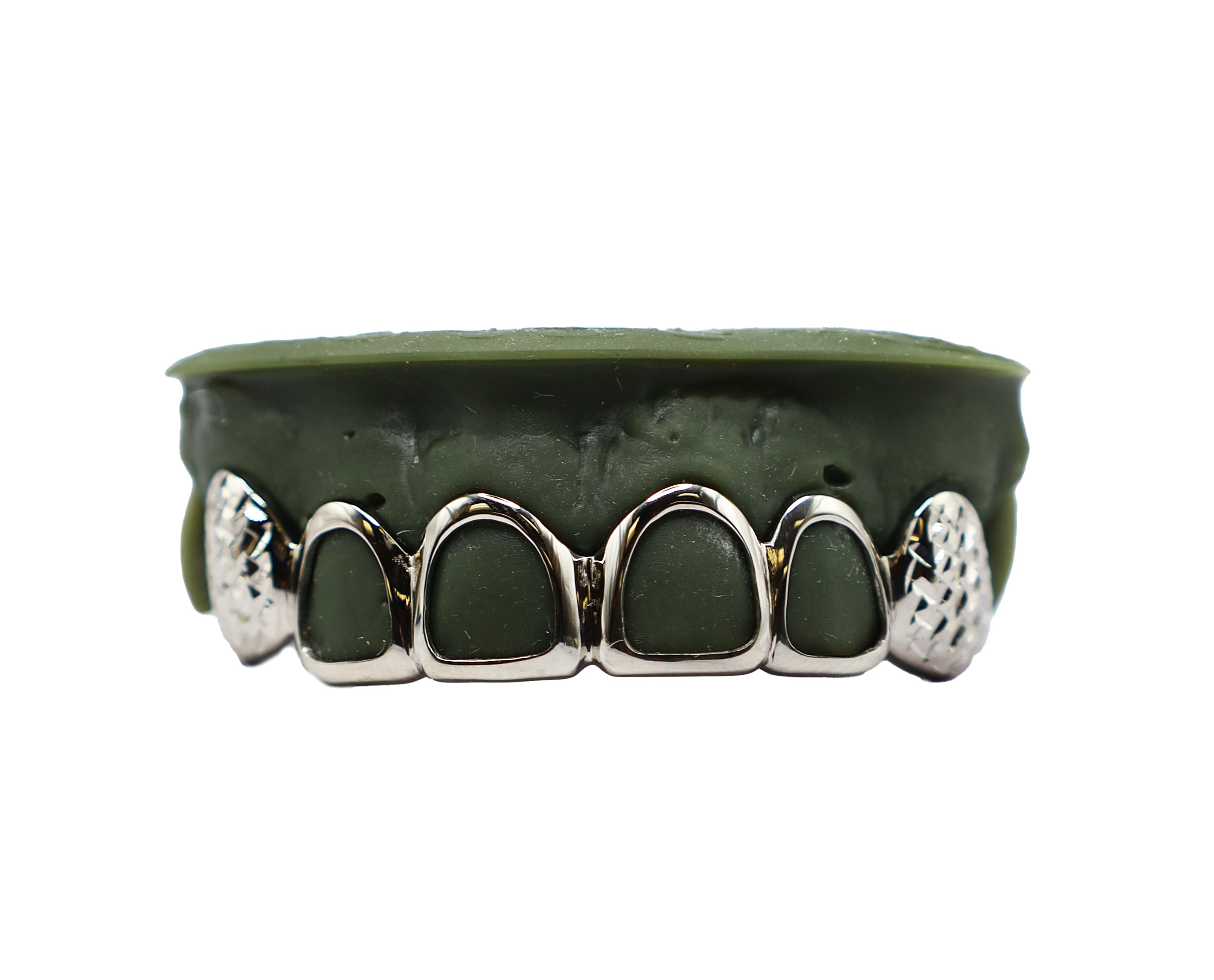 Buy Top 6 Open Face Grillz w Solid Diamond Cut Fangs - Authentic – Luxe ...