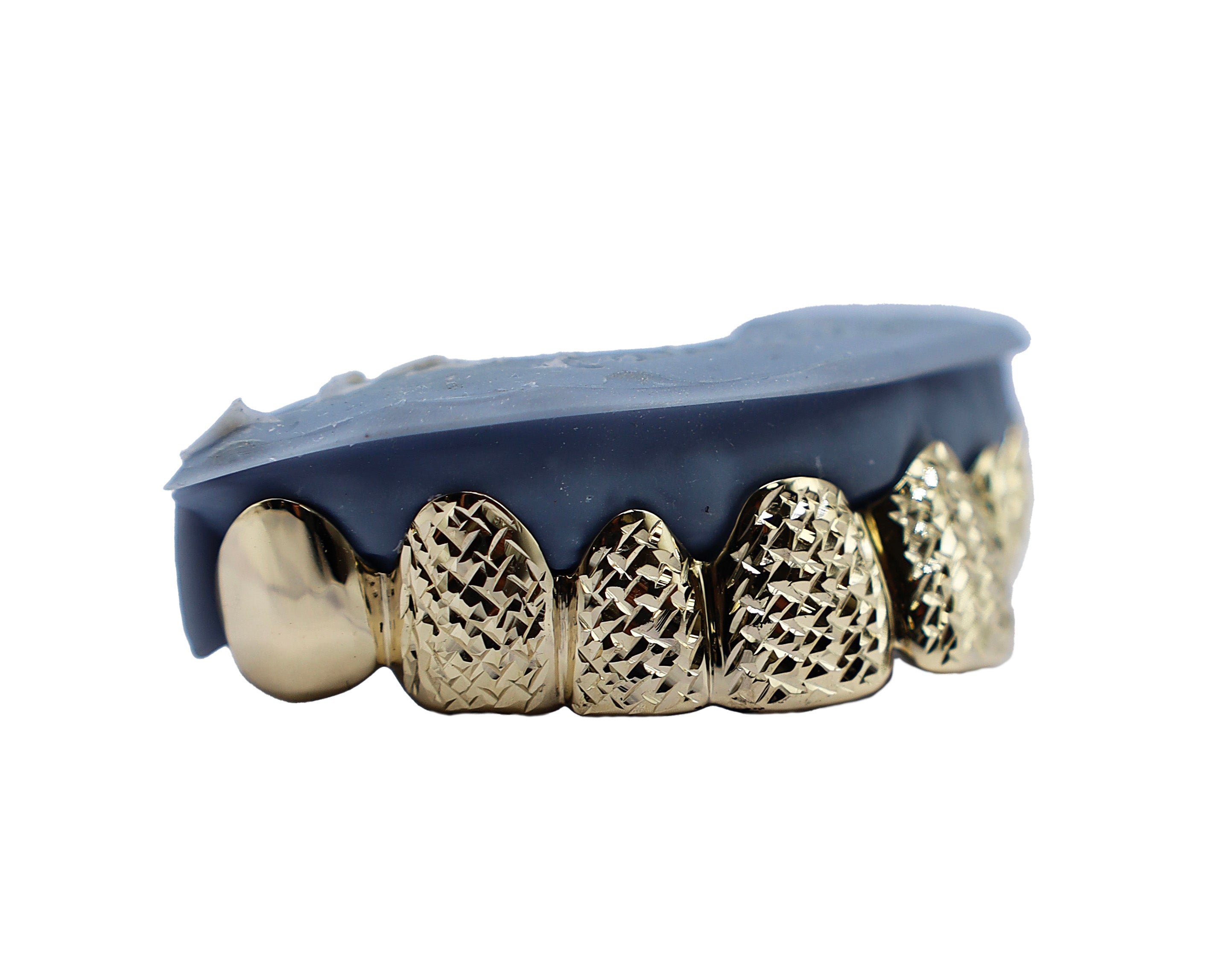 Top 8 Grillz w 6 Diamond Cut Teeth - Luxe Grillz