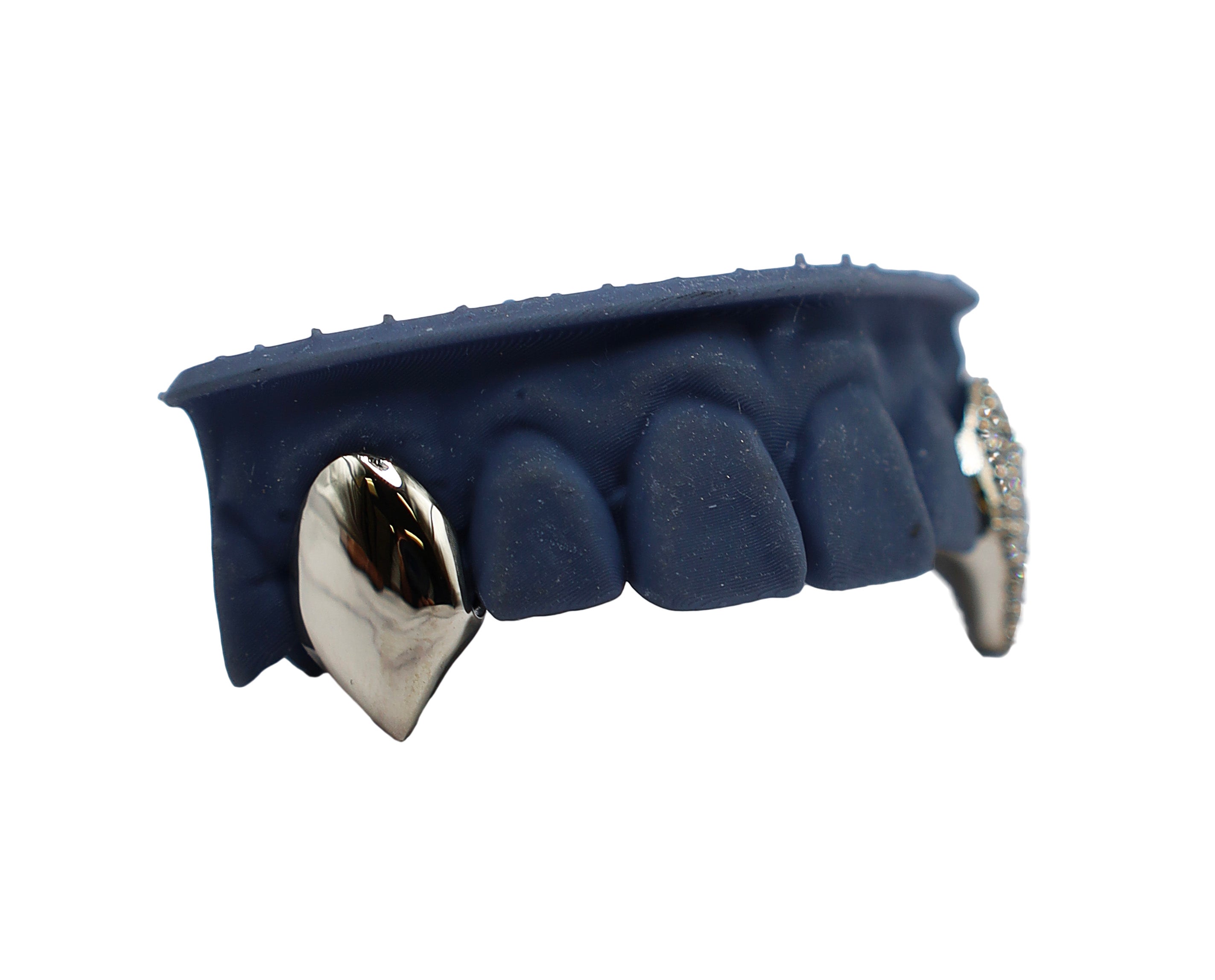 Vampire Fang Grillz W/ Diamond Tooth - Luxe Grillz