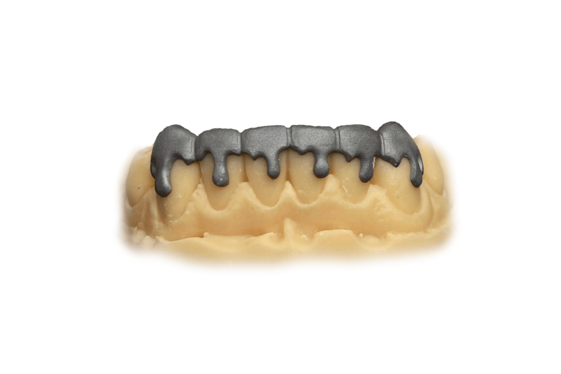 Buy Bottom 6 Grillz Drip Grillz in Matte Cobalt Chrome | Luxe Grillz