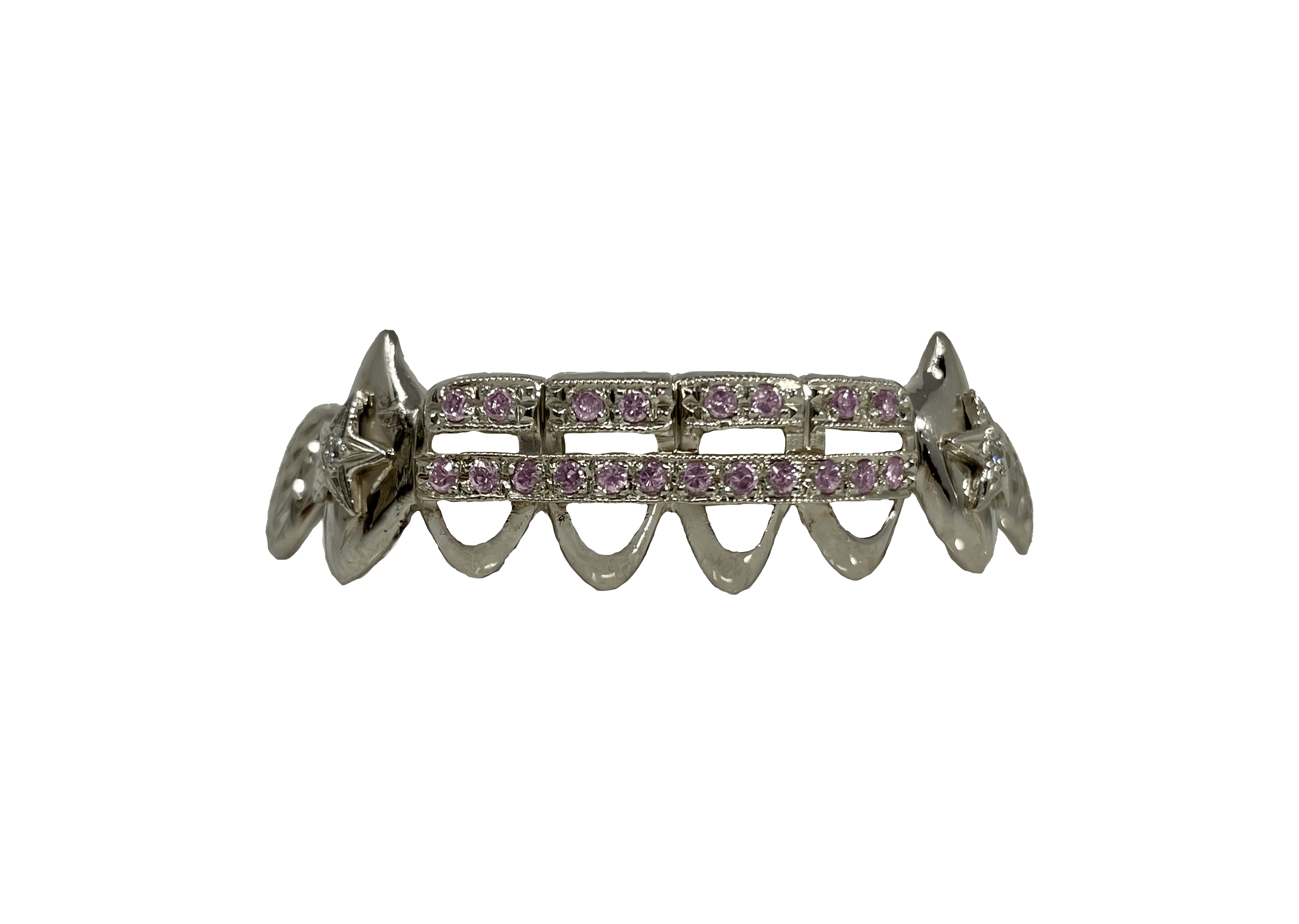 Buy Bottom 8 Custom Bridge Grillz w/ Lavender Sapphires – Luxe Grillz