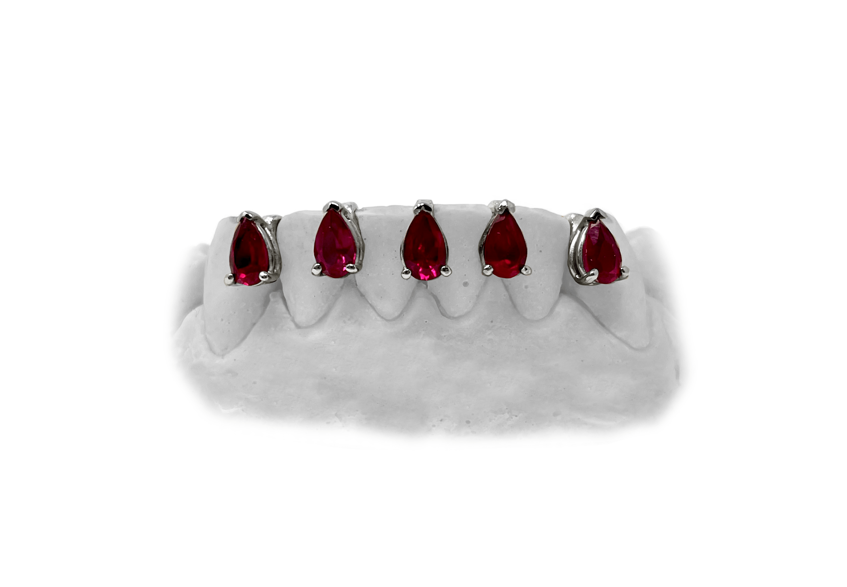 Pear Shaped Ruby Gap Grillz | 100% Authentic – Luxe Grillz