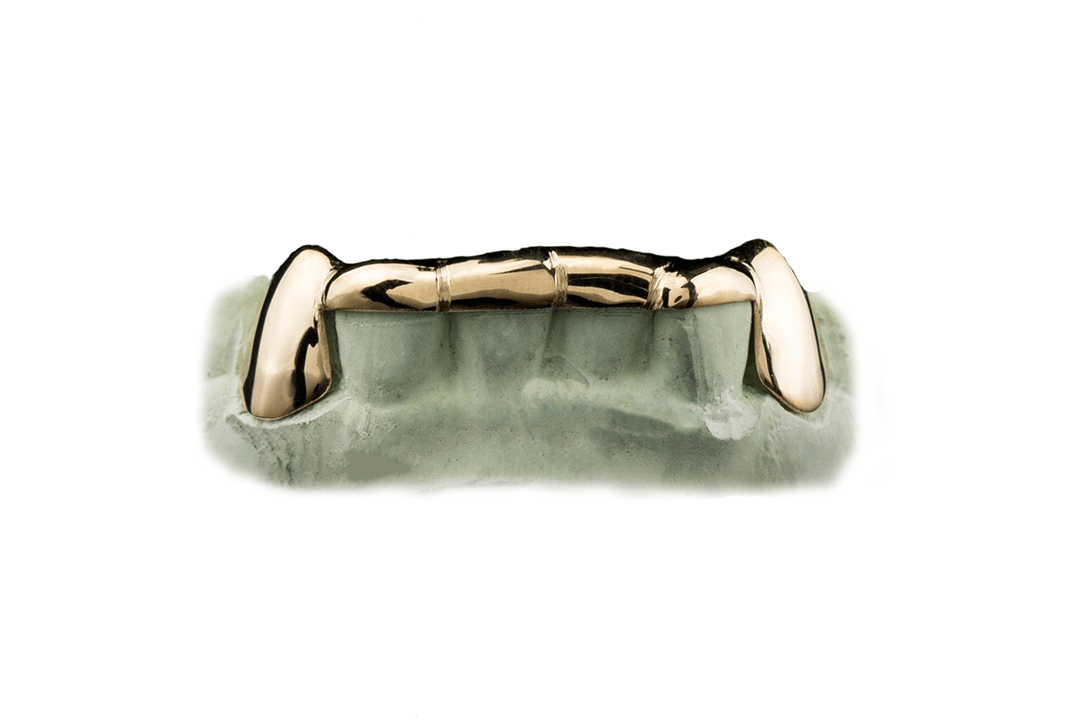 Buy Bottom 6 Bridge Grillz in 18K Yellow Gold - Luxe Grillz