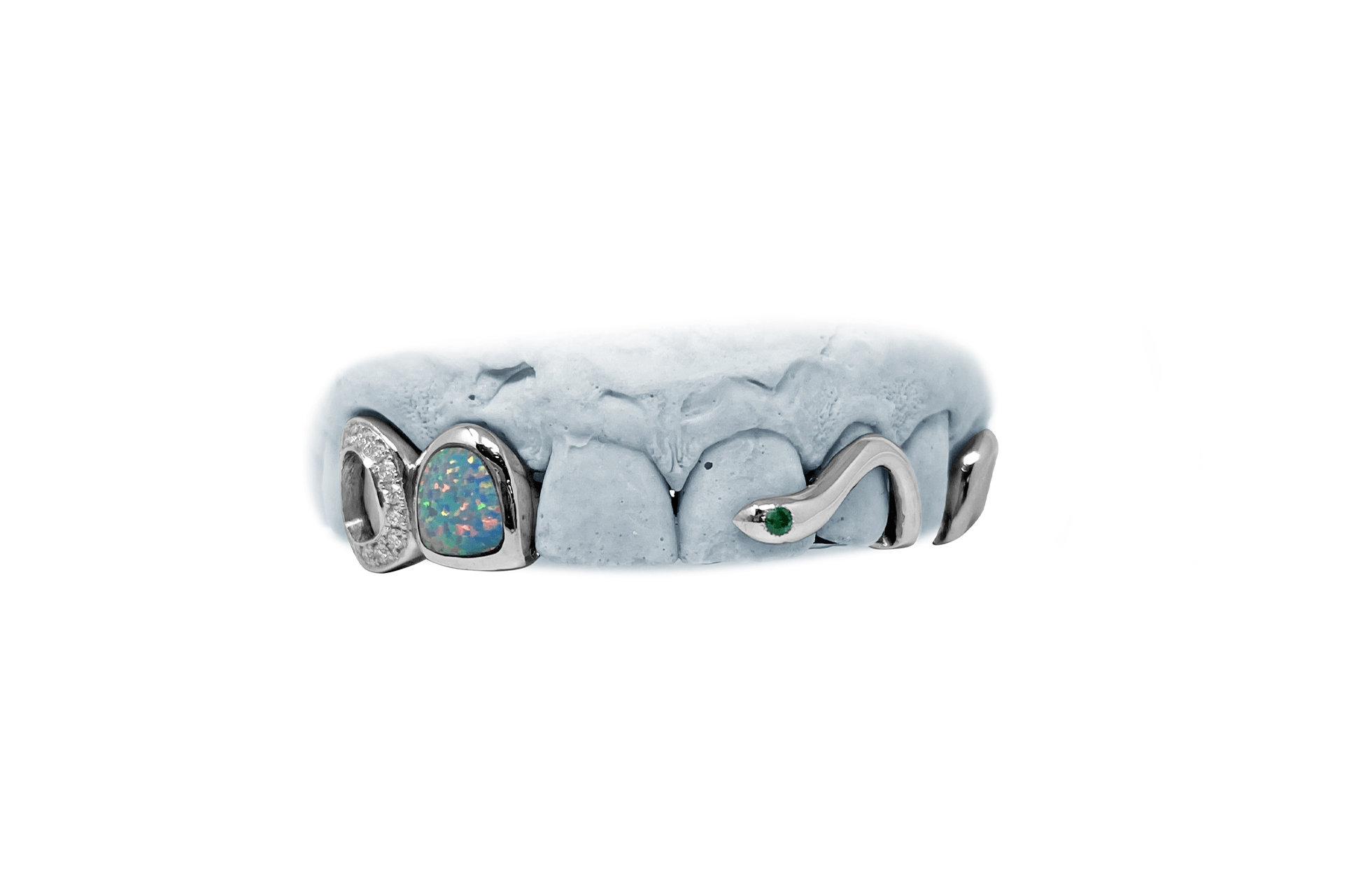 Snake Emerald Diamond Grillz – Luxe Grillz